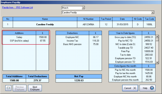 11233: How to process Statutory Sick Pay (SSP)