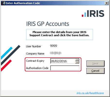 How to Enter New Authorisation Code - IRIS GP Accounts | IRIS