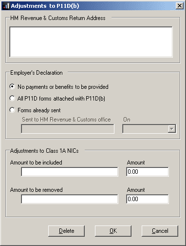 How to add HMRC address to P11d (b) report? | IRIS