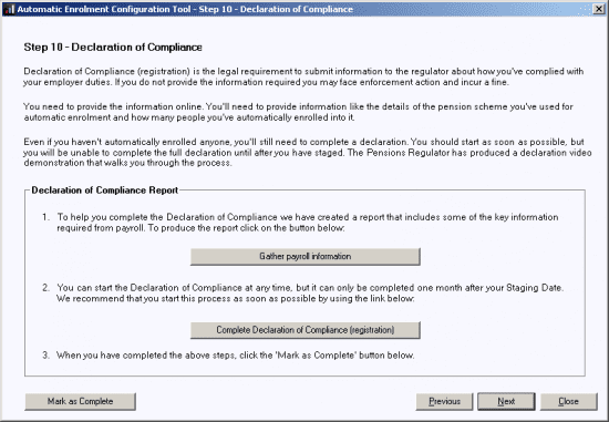Declaration of Compliance - Auto Enrolment Requirements | IRIS