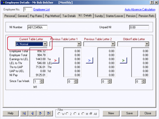 How do I change an employees NI rate | IRIS