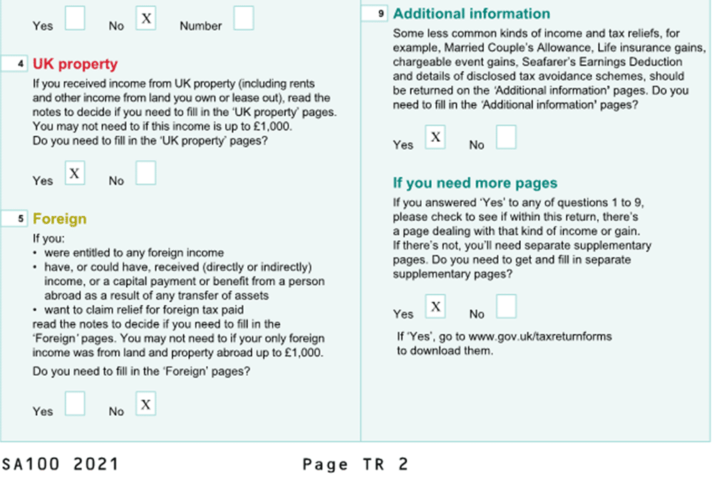 Personal Tax: How to get the Additional Info page Ai1 SA101 showing ...