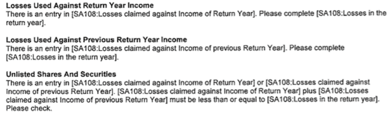 Personal Tax: Unlisted Share and Securities - There is a entry in ...