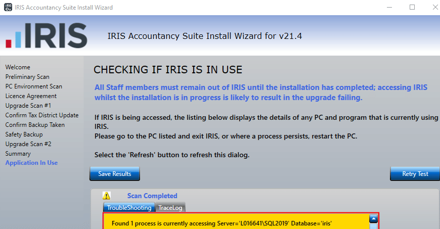 IAS-12004 Checking if IRIS is in use | IRIS