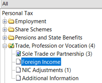 Personal Tax- How to enter Foreign/Partially Foreign (Self)-Employment ...
