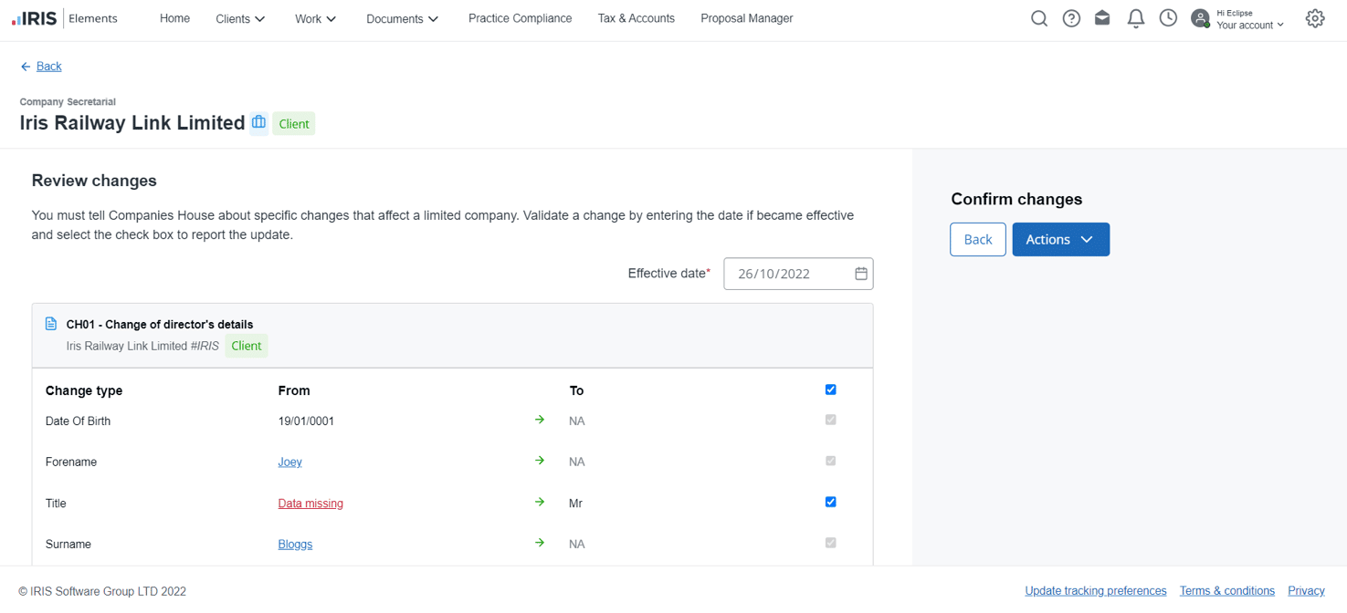 IRIS Elements Company Secretarial | IRIS