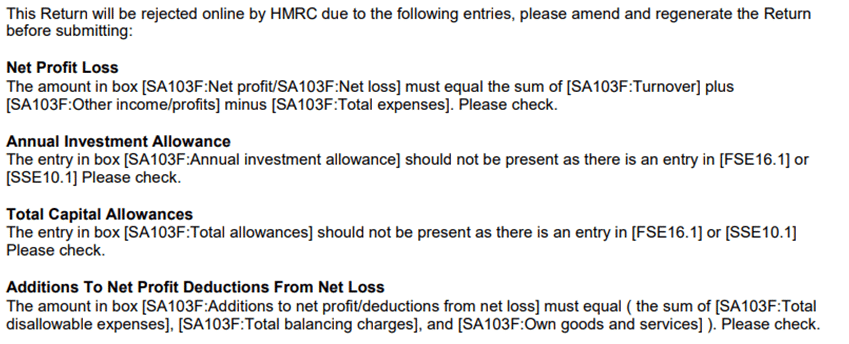 Personal Tax- Claim Trading income allowance/ Expenses missing on SEF2 ...